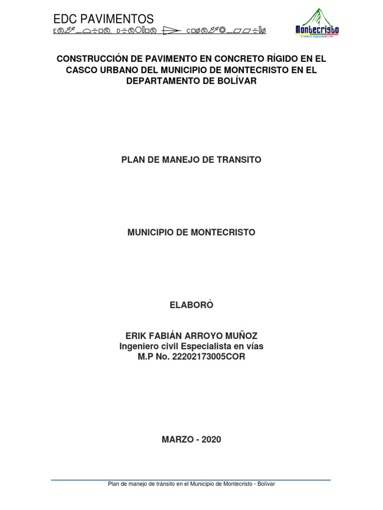 Plan de Manejo de Transito | PDF | Peatonal | Color