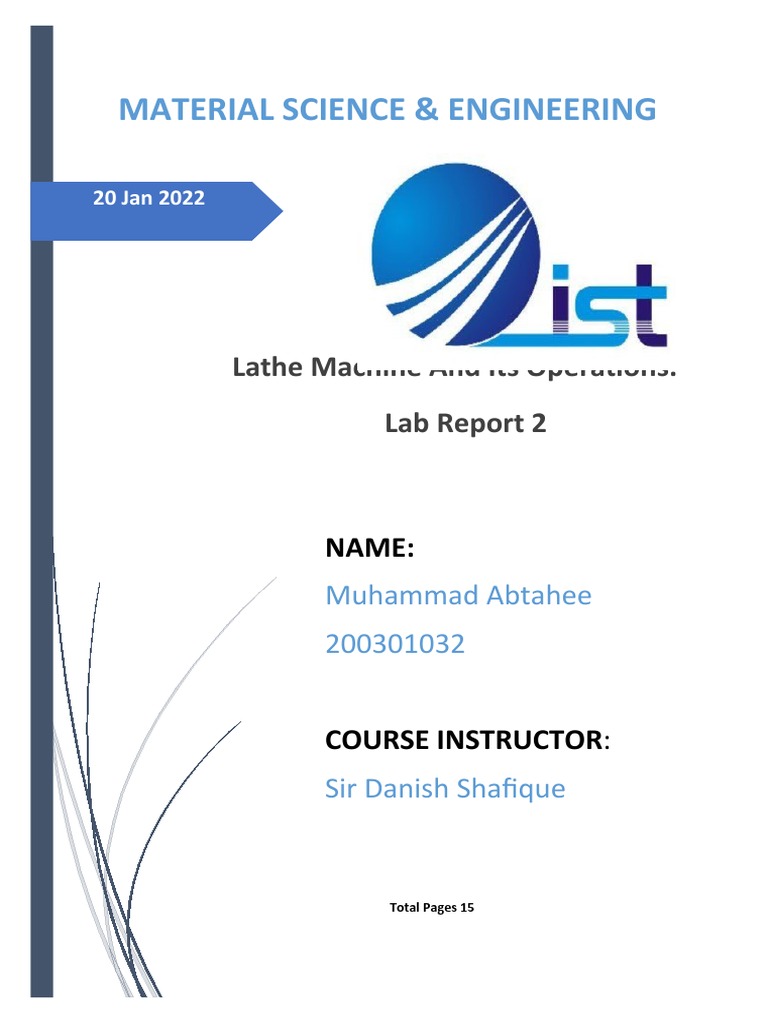 Lathe Report 1 | Download Free PDF | Machines | Crafts Lathe Report 1 | Download Free PDF | Machines | Crafts