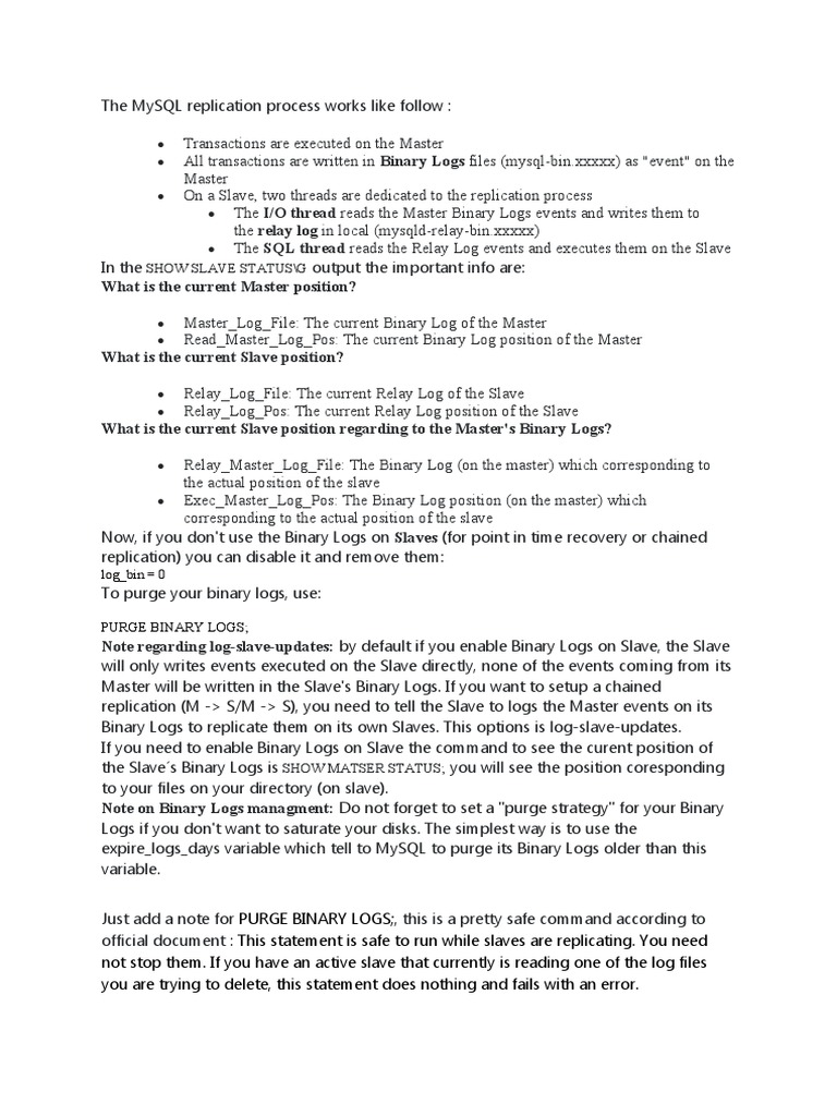 MySQL-slave Status | PDF | Replication (Computing) | Computer File