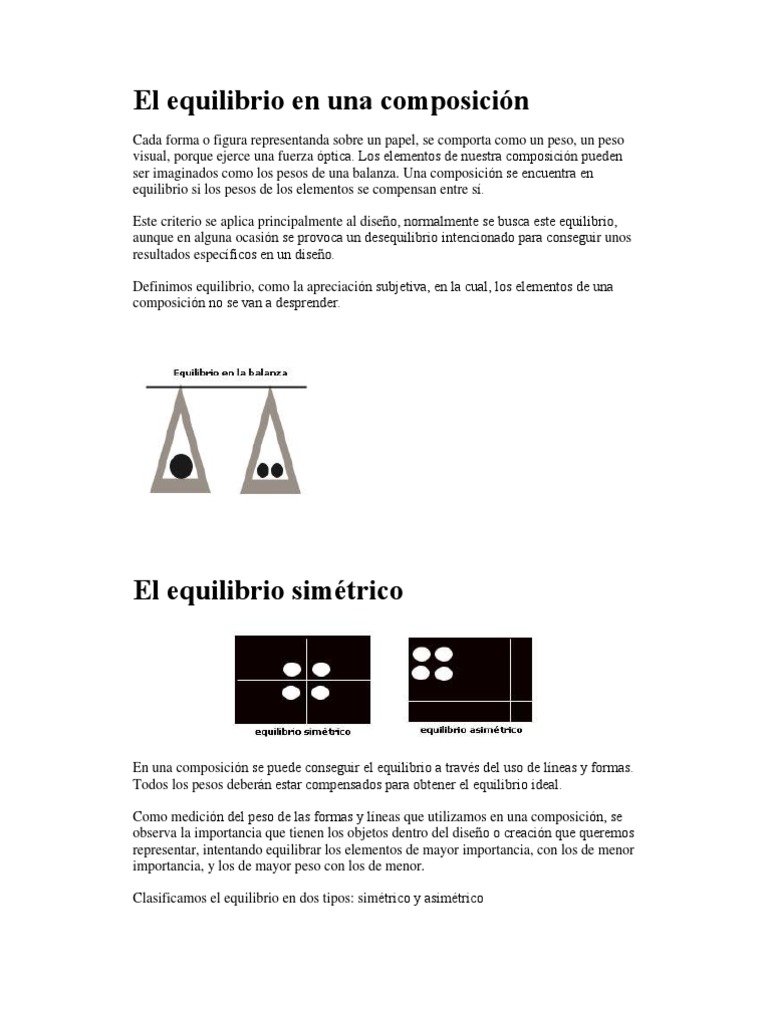 El Equilibrio en Una Composición | PDF