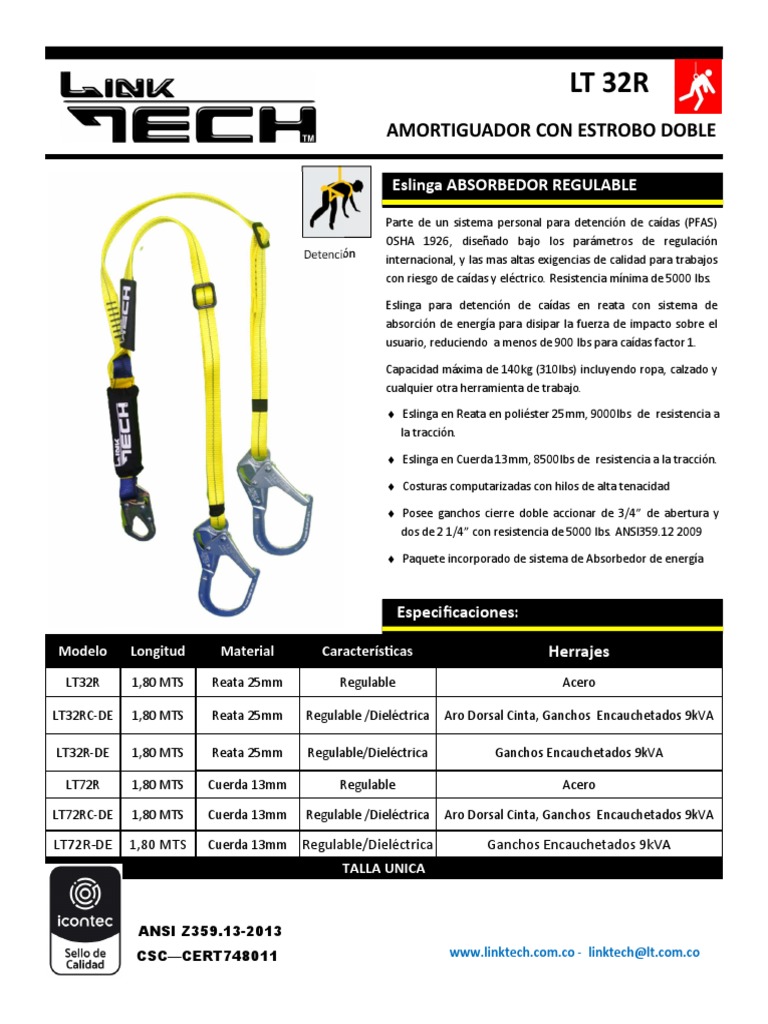 Ficha Tecnica Eslinga LT32R | PDF | Ciencias fisicas | Materiales
