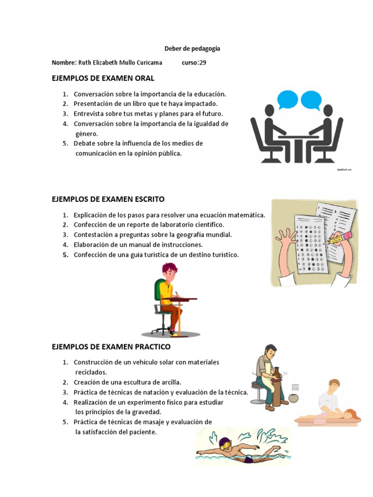 Ejemplos de Examenes | PDF