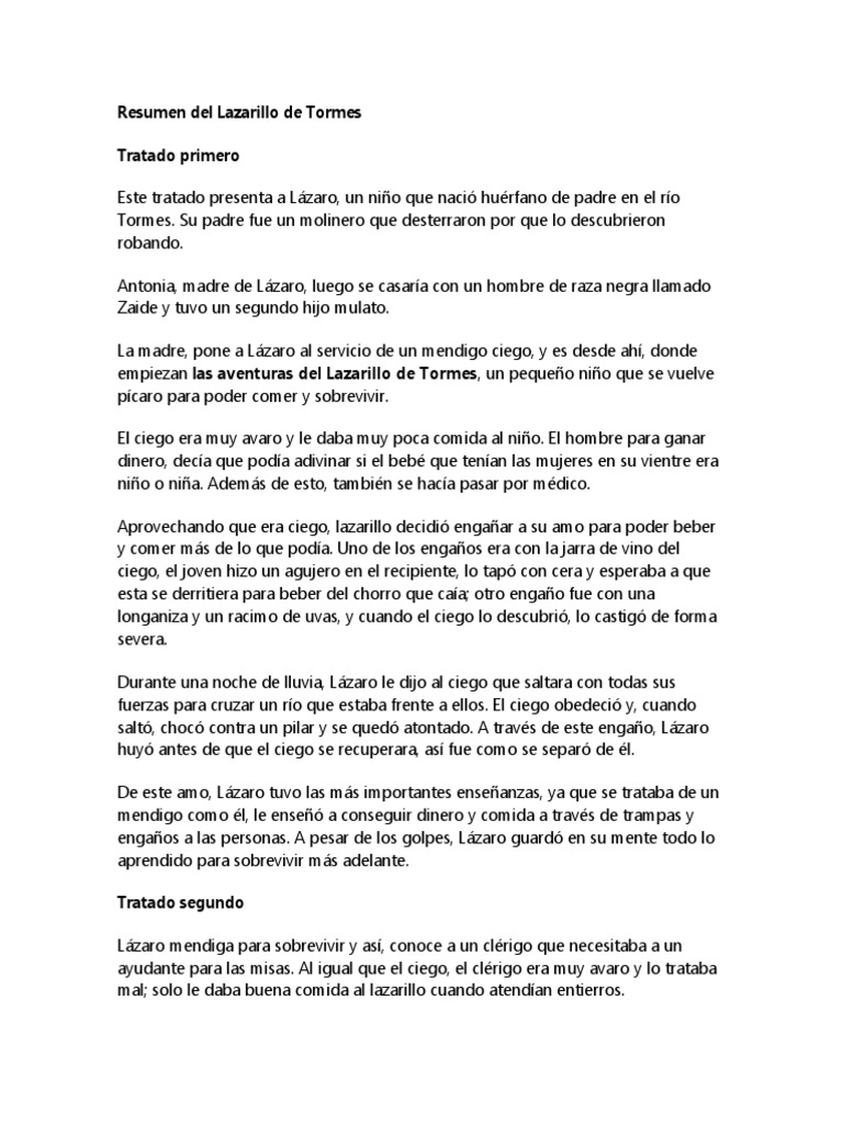 El Lazarillo de Tormes | PDF