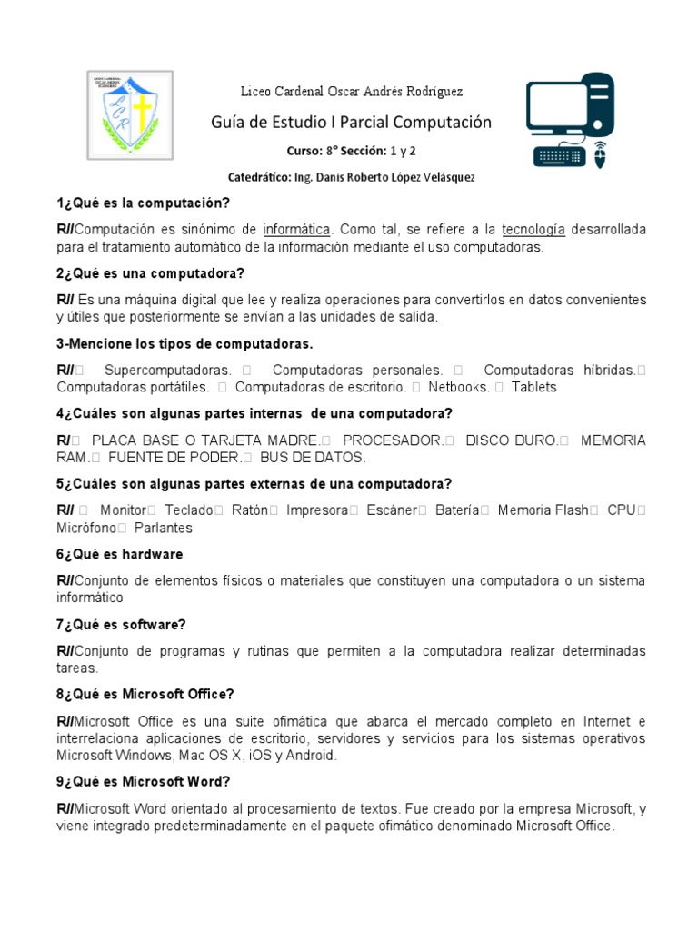 Guia de Estudio Computacion | PDF | Microsoft Windows | Informática