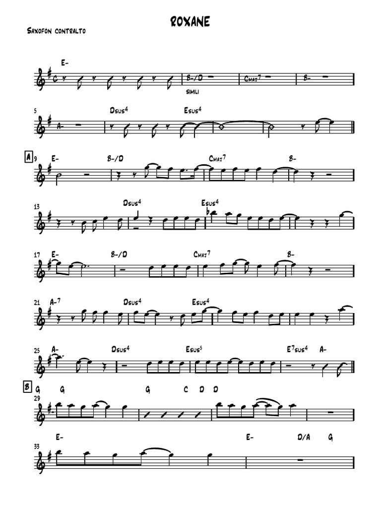 Roxane Saxofón Alto | PDF