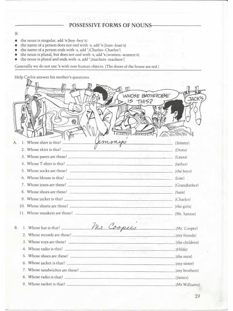 Possessive Forms of Nouns | PDF