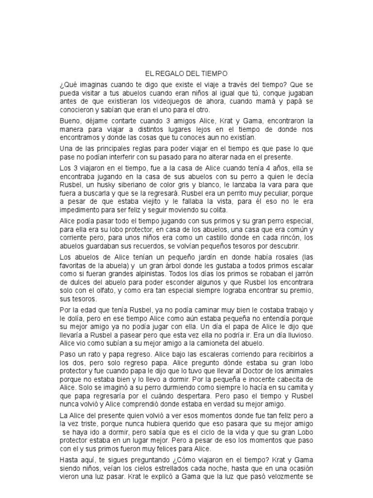 Cuentodocx Pdf Reloj