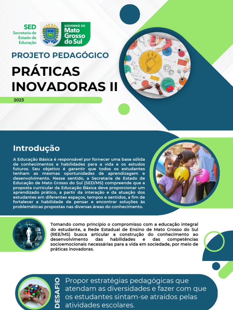 Apresenta o Do Projeto PR Ticas Inovadoras | PDF | Pedagogia | Aprendizado