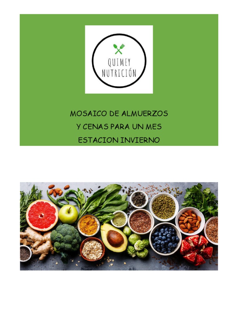 Menu de Invierno 30 Dias | PDF | Vegetales | Panes