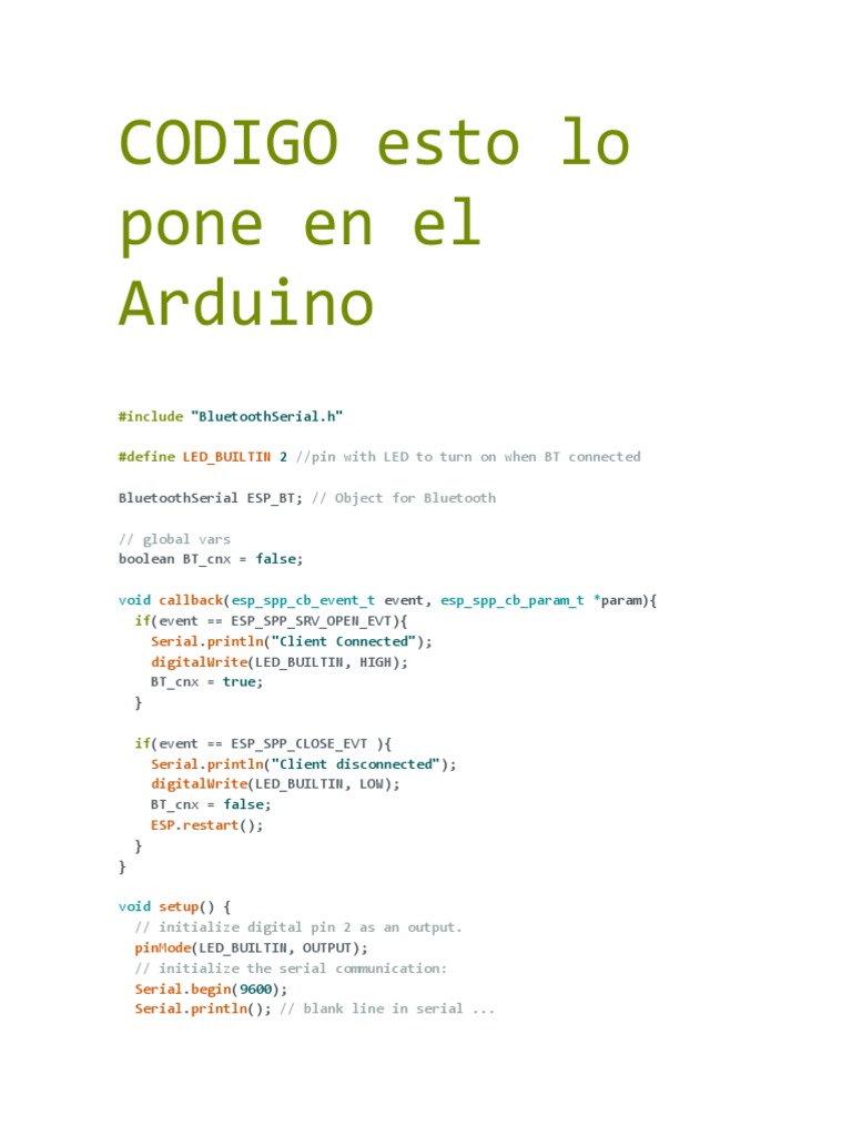 Codigo Del Electro y Explicacion | PDF | Devolución de llamada (programación de computadora ...