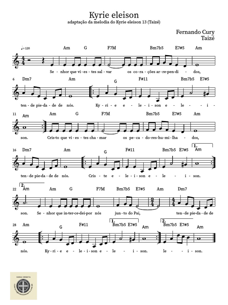 Kyrie - Fernando Cury e Taizé | PDF | Adoração e liturgia cristã ...
