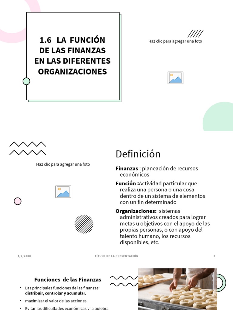LA FUNCIÓN DE LAS FINANZAS EN LAS DIFERENTES ORGANIZACIONES | PDF ...