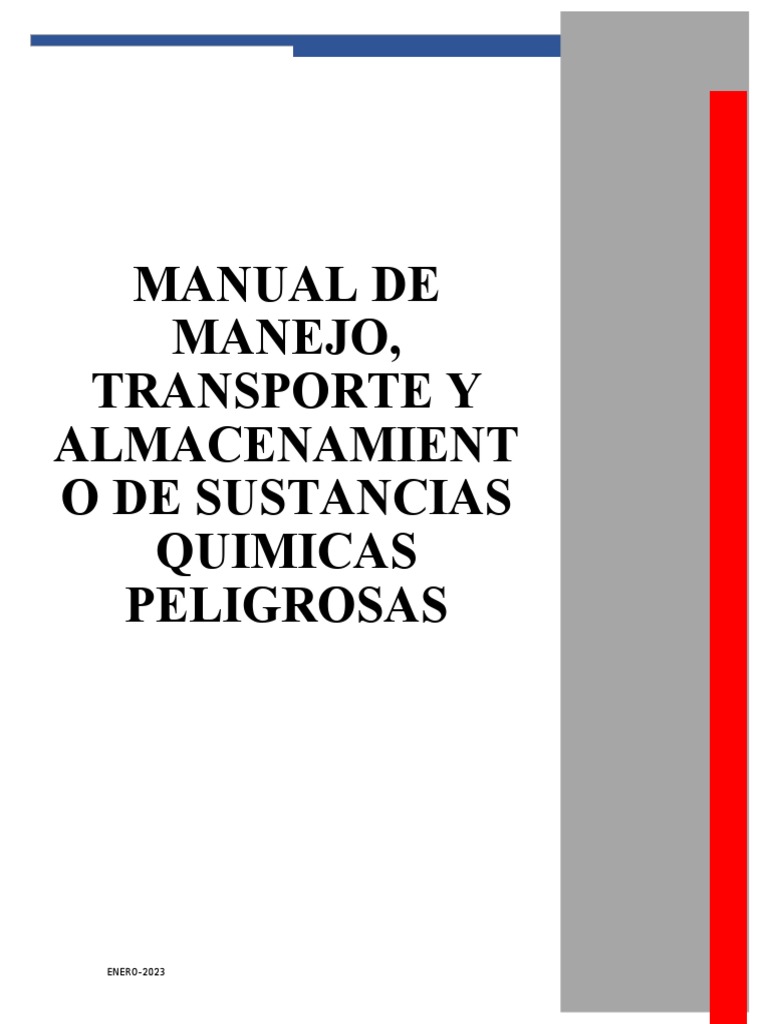 Manual de Manejo de Sustancias Quimicas | PDF | Toxicidad | Toxicología
