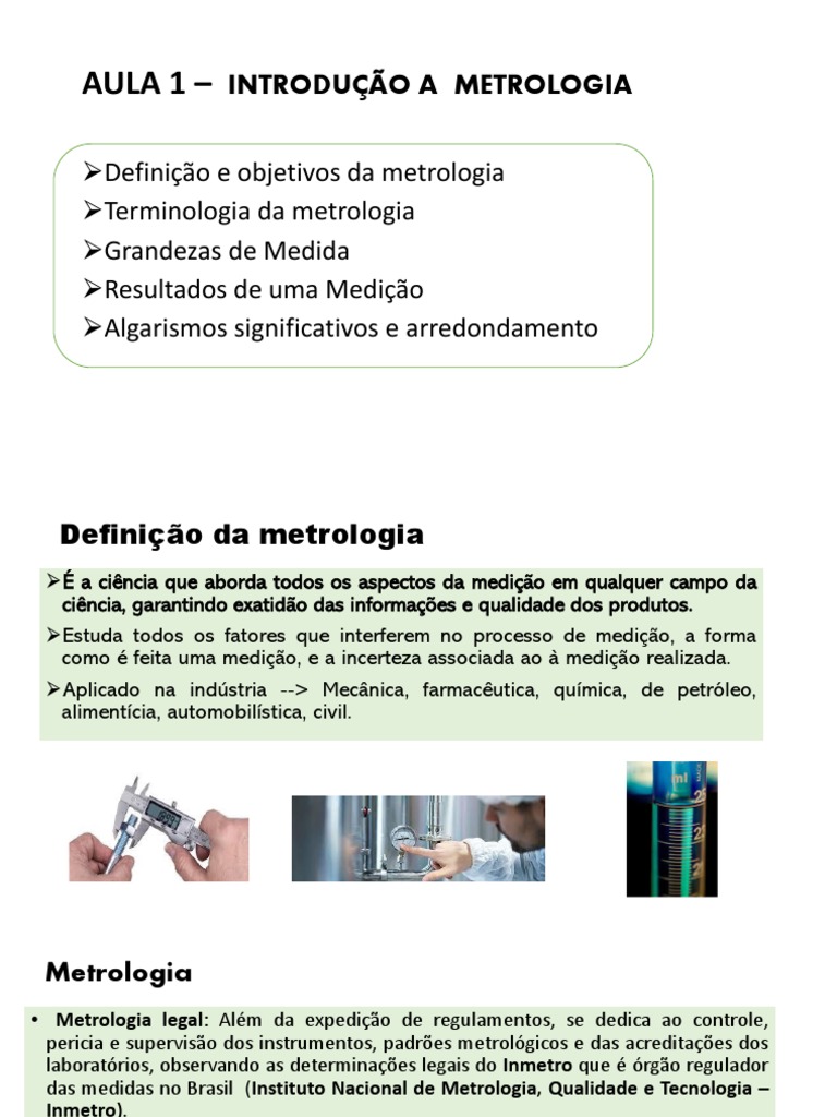 AULA 1 E2 | PDF | Metrologia | Medição