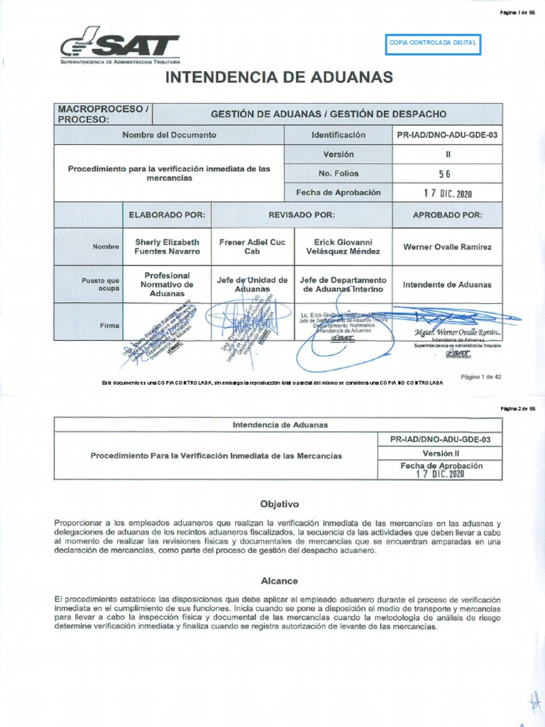 PR IAD DNO ADU GDE 03 Procedimiento para La Verificacion Inmediata de ...