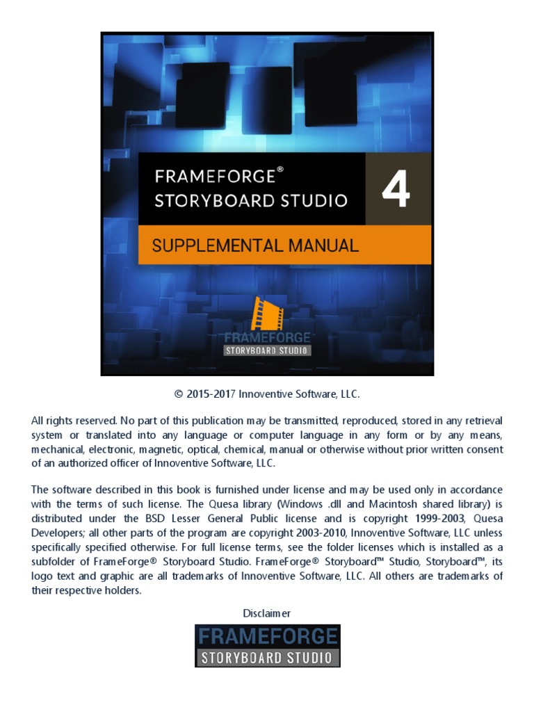 FrameForge Storyboard Studio Supplemental Manual | PDF | Imaging