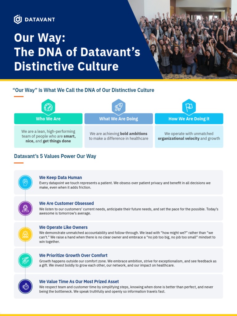 Datavant Our Way Values One Pager | PDF