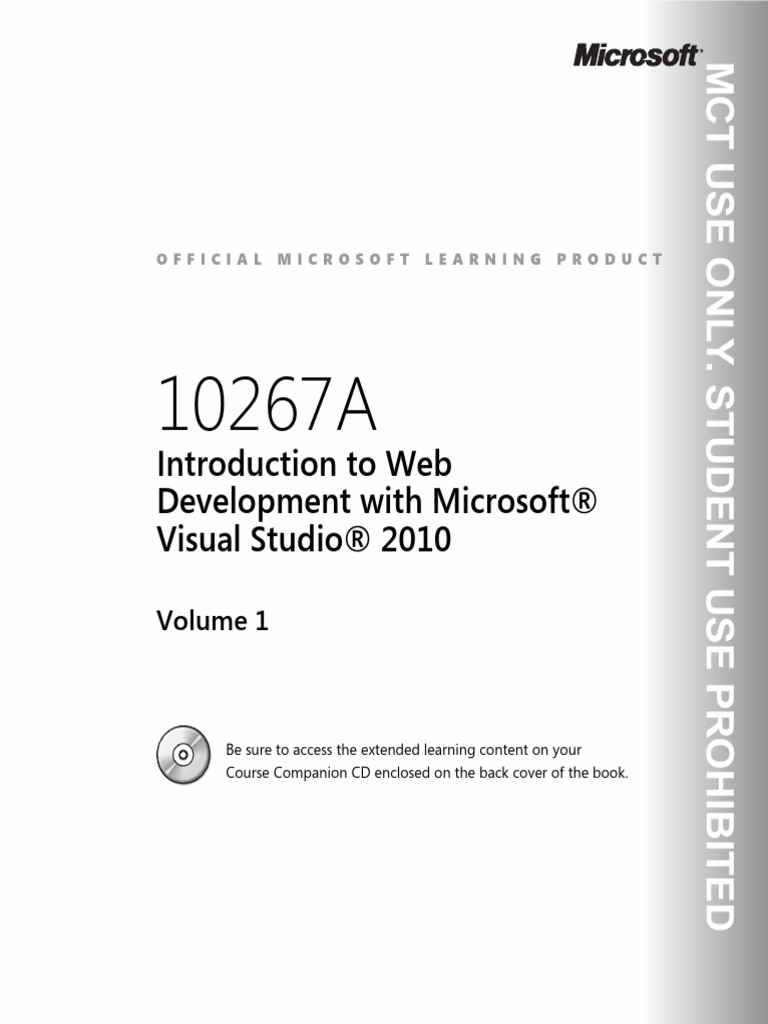 Course 10267A Introduction To Web Development With Microsoft Visual ... Course 10267A Introduction To Web Development With Microsoft Visual ...
