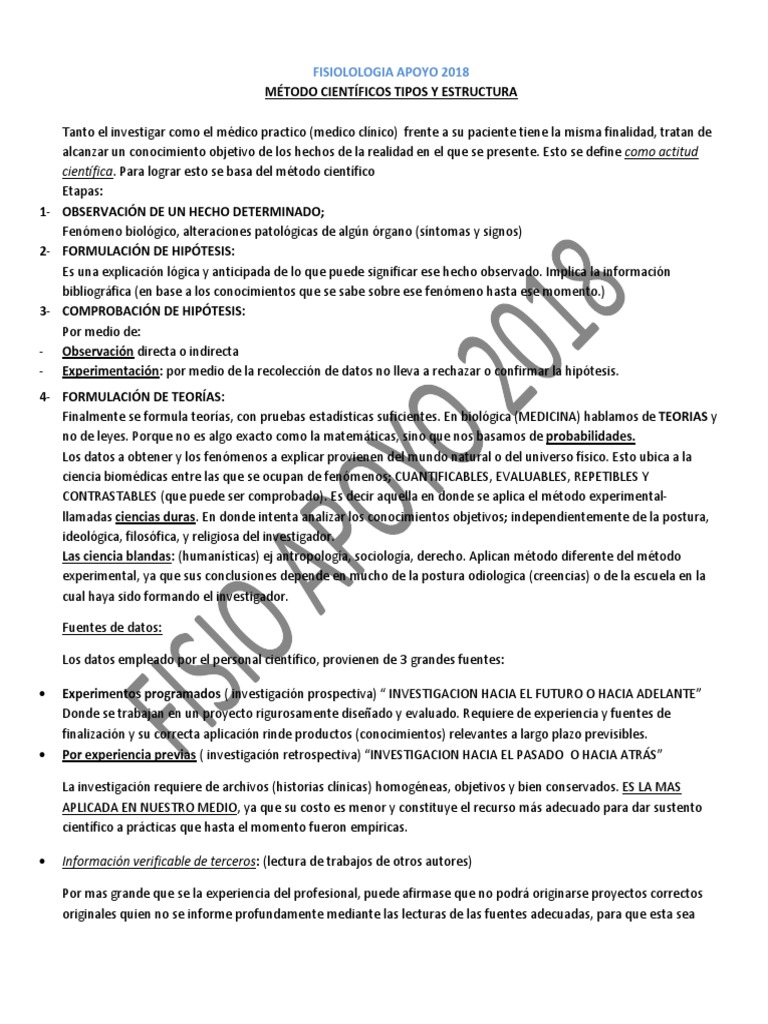 Método Científicos Tipos y Estructuras | PDF | Método científico | Teoría