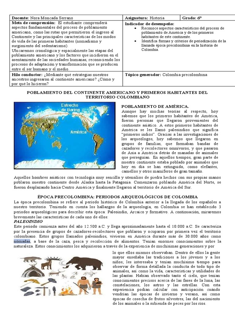 Poblamiento de America | PDF | Era precolombina