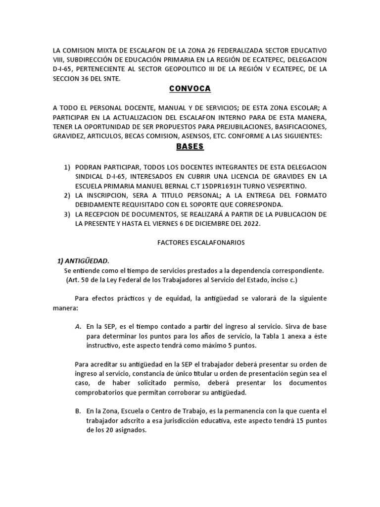 La Comision Mixta de Escalafon | PDF | Licenciatura | Títulos La Comision Mixta de Escalafon | PDF | Licenciatura | Títulos