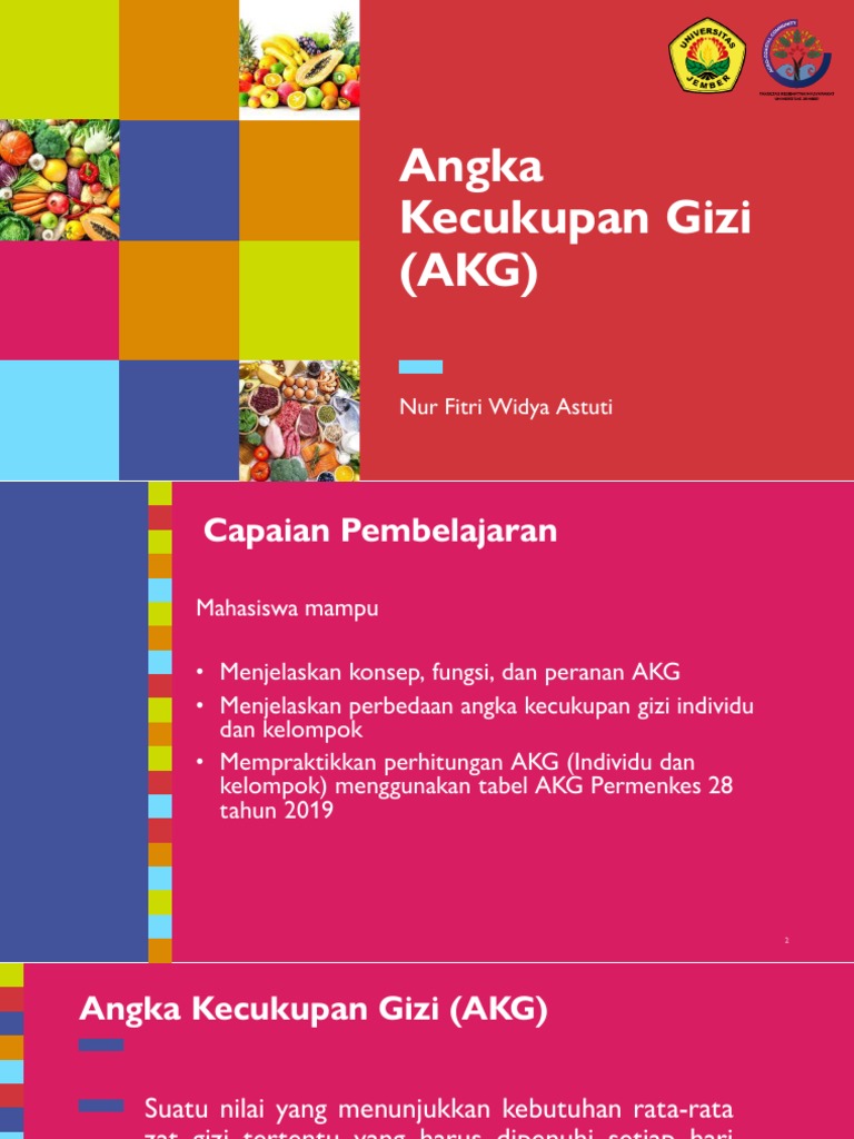 2023 Angka Kecukupan Gizi (AKG) | PDF