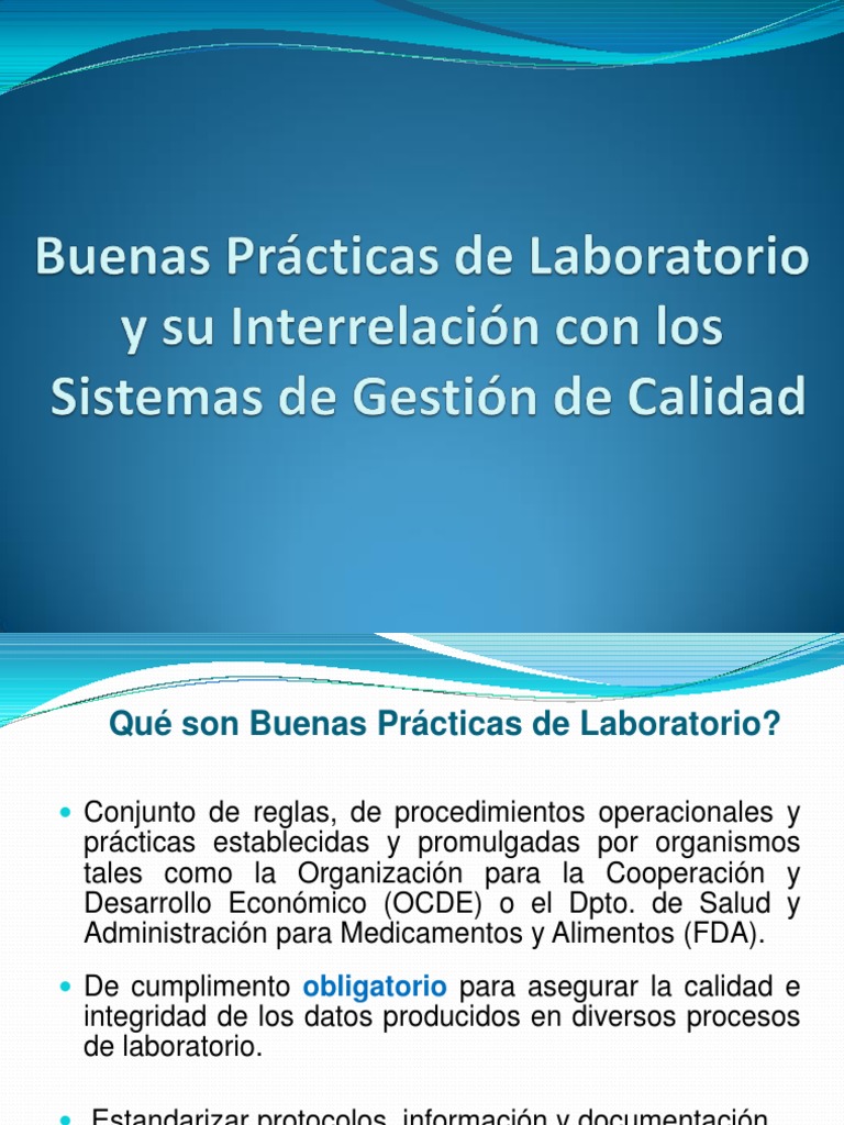 Buenas Practicas de Laboratorio | PDF | Laboratorios | Farmacéutico