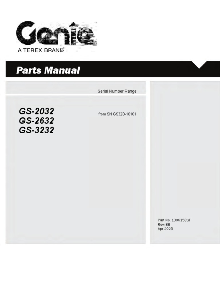 Parts Manual: GS-2032 GS-2632 GS-3232 | PDF | Lithium Ion Battery ...