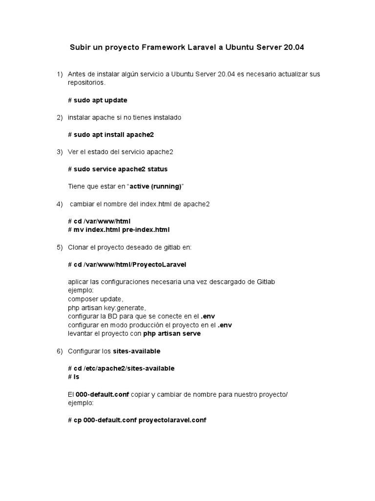 Move Laravel Project To Server | PDF | Software | Desarrollo web Move Laravel Project To Server | PDF | Software | Desarrollo web