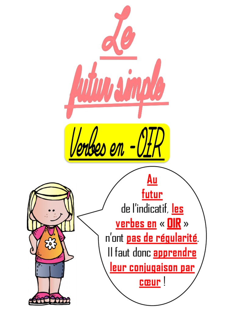 Le Futur de Lindicatif Les Verbes en OIR | PDF
