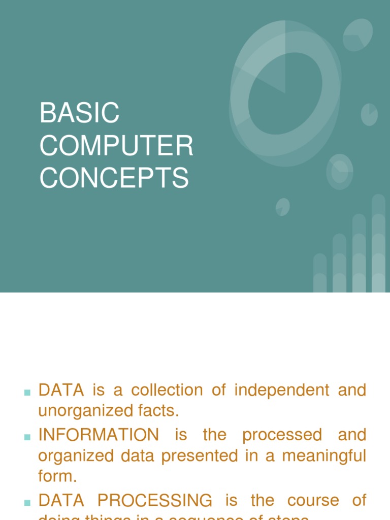Basic Computer Concepts and Components | PDF | Computer Data Storage ...