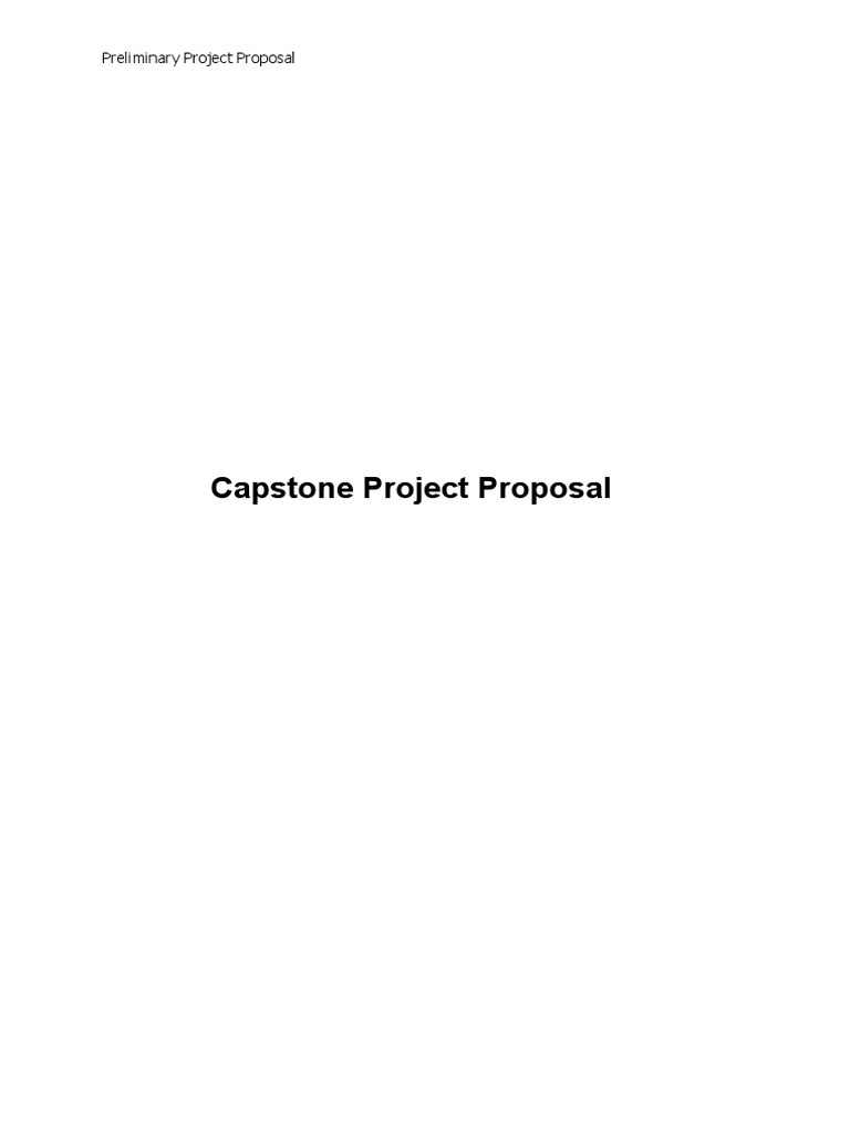 Preliminary Project Proposal | Download Free PDF | Project Management ...