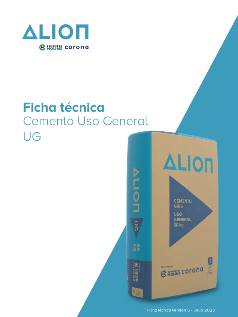 Ficha Técnica Cemento UG Alión | PDF | Cemento | Hormigón