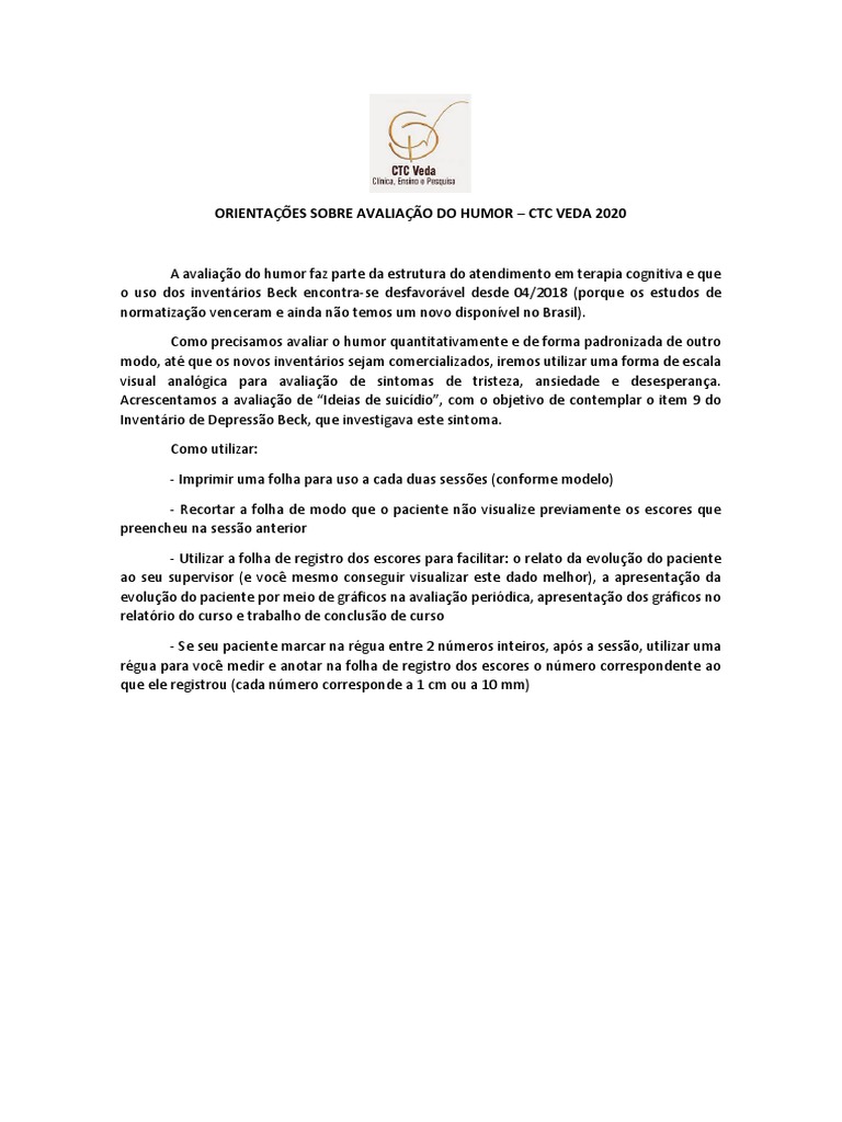 Escala de Avaliação de Humor | PDF | Psicologia