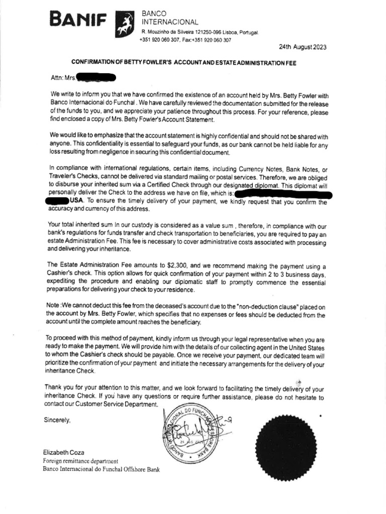 JCSD - Scam Alert - "Seemingly Official" Documents | PDF