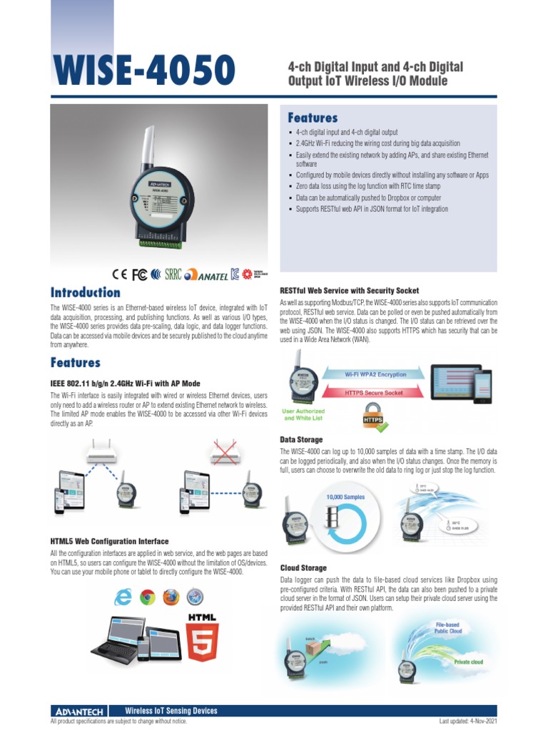 Wise 4050 B - DS (110421) 20221020155306 | PDF | Wi Fi | Computer Network
