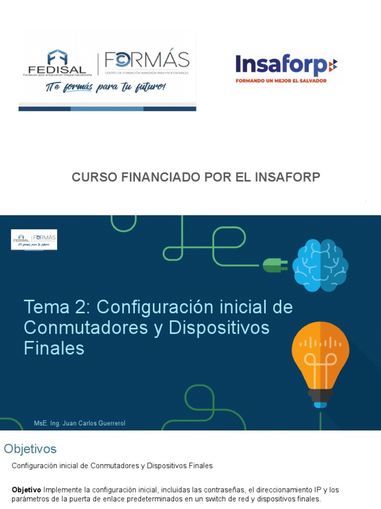 Tema 2 - Configuración Inicial de Conmutadores y Dispositivos Finales | PDF | Dirección IP ...