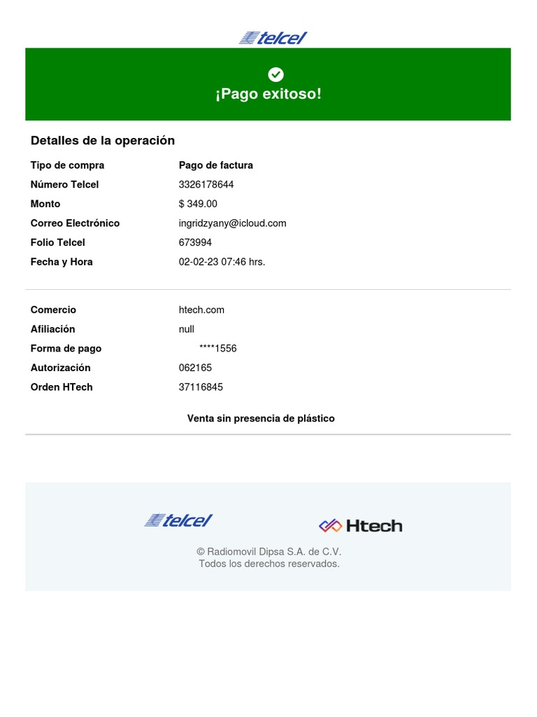 Comprobante de Pago Factura | PDF