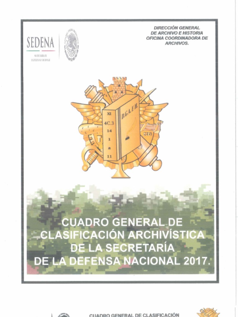 Cuadro General de Clasificacion Archivistica 2017 | PDF