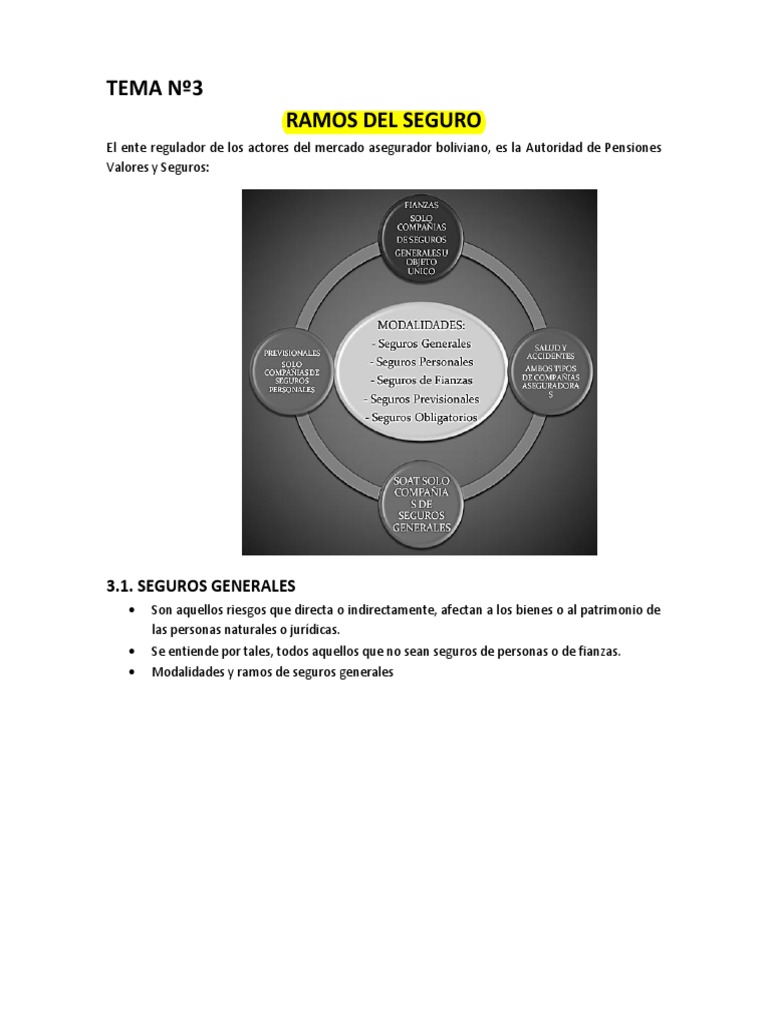 Tema 3 Ramos Del Seguro | PDF | Seguro | Póliza de seguros