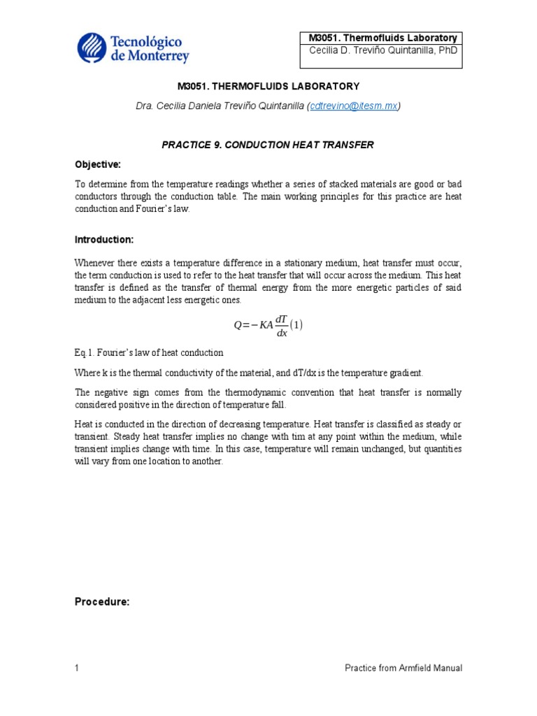 Heat Conduction Experiment Guide | PDF | Thermal Conduction | Heat