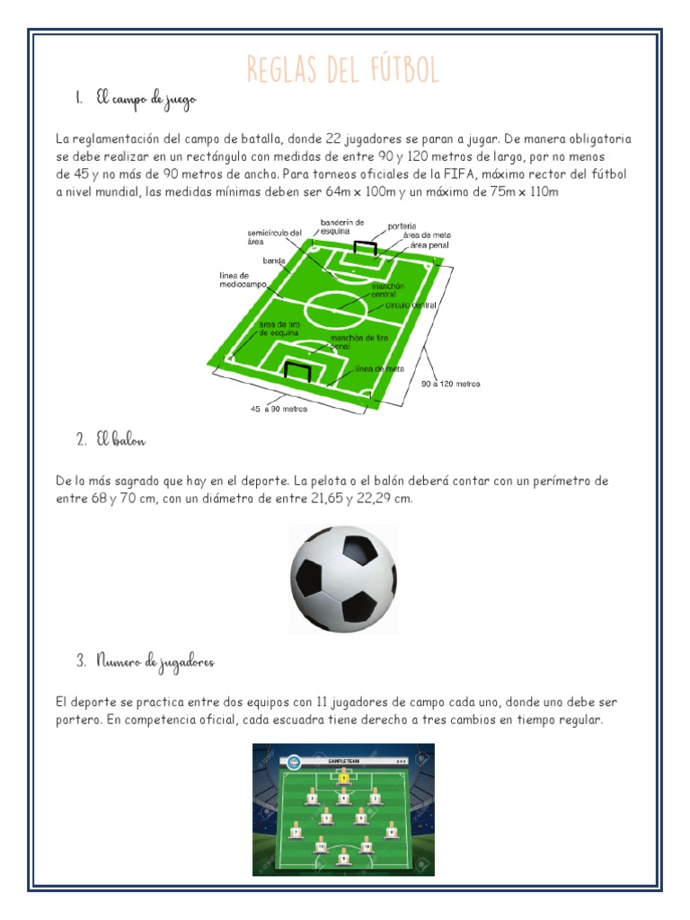 Medidas y reglas del fútbol 11 | PDF