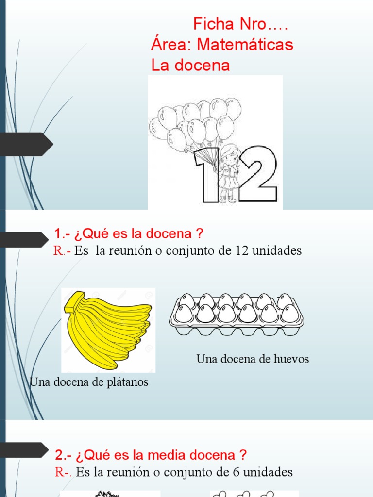 Conceptos de Docena y Media Docena | PDF