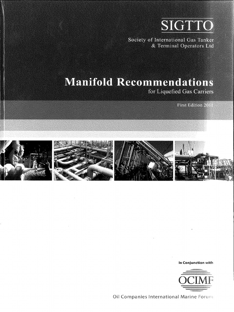 SIGTTO - Manifold Recommendations For Gas Carriers | PDF