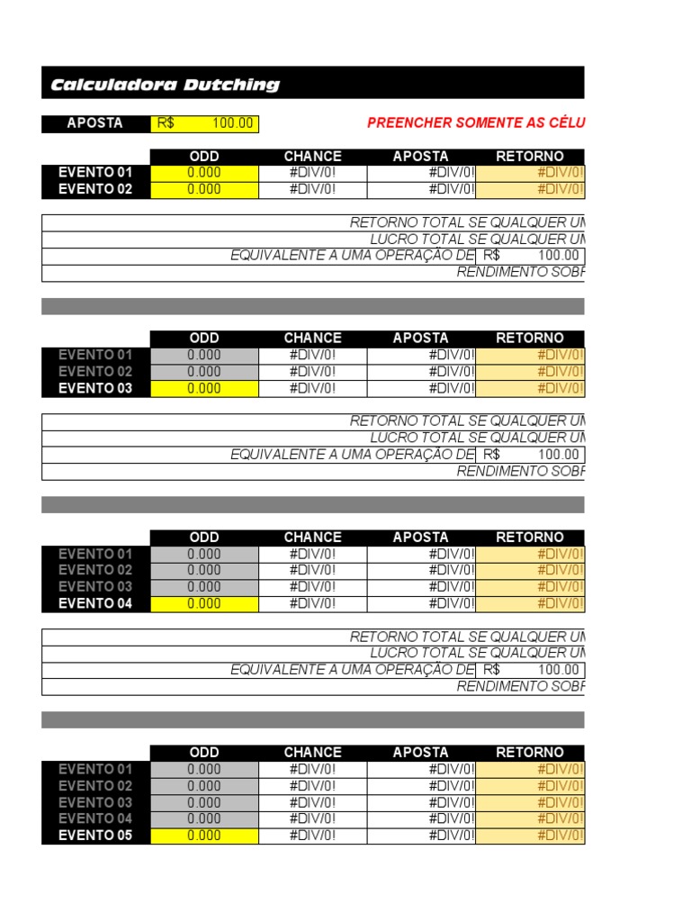 Calculadora Dutching | PDF