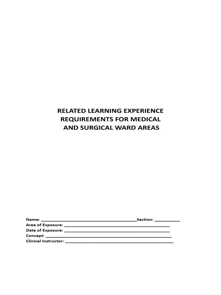 Medical & Surgical Ward Learning Guide | PDF