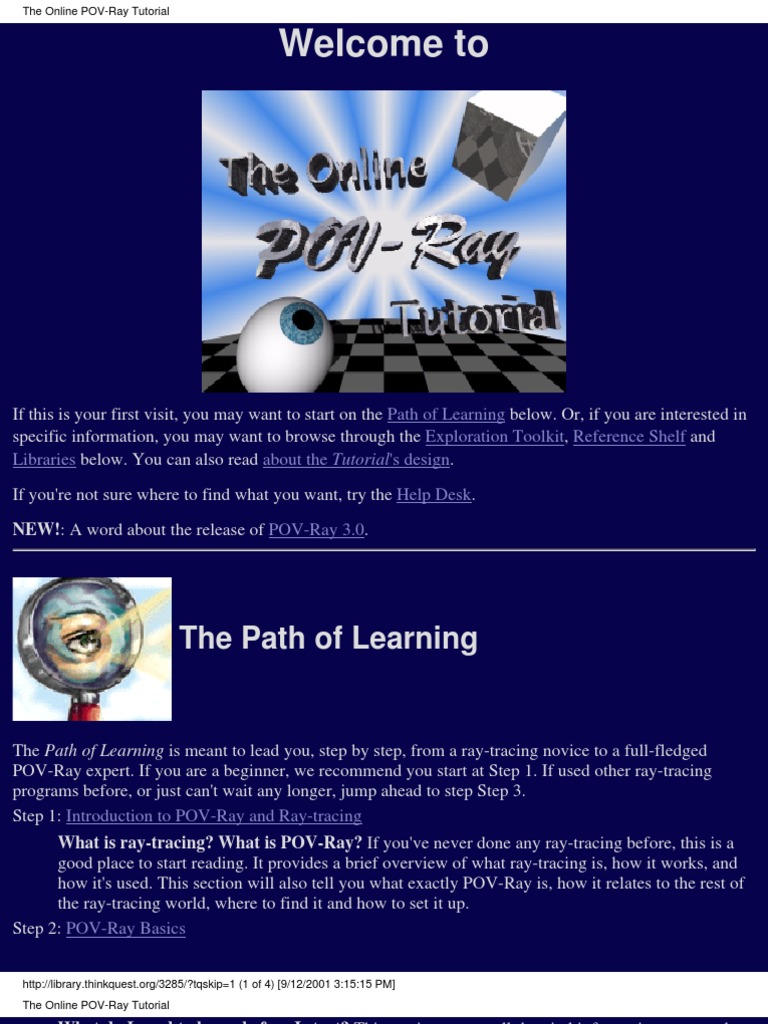 POV Ray Tutorial | PDF | Rendering (Computer Graphics) | Texture Mapping