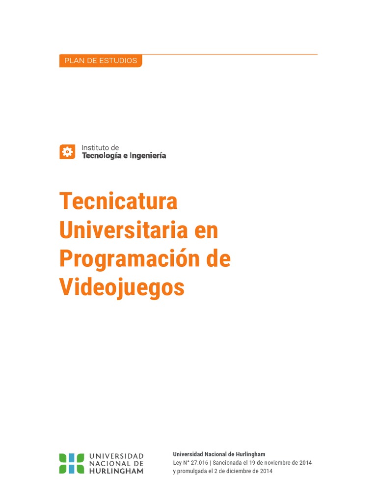Tecnicatura Universitaria en Programacion de Viodejuegos 1 | PDF | Software | Educación sexual
