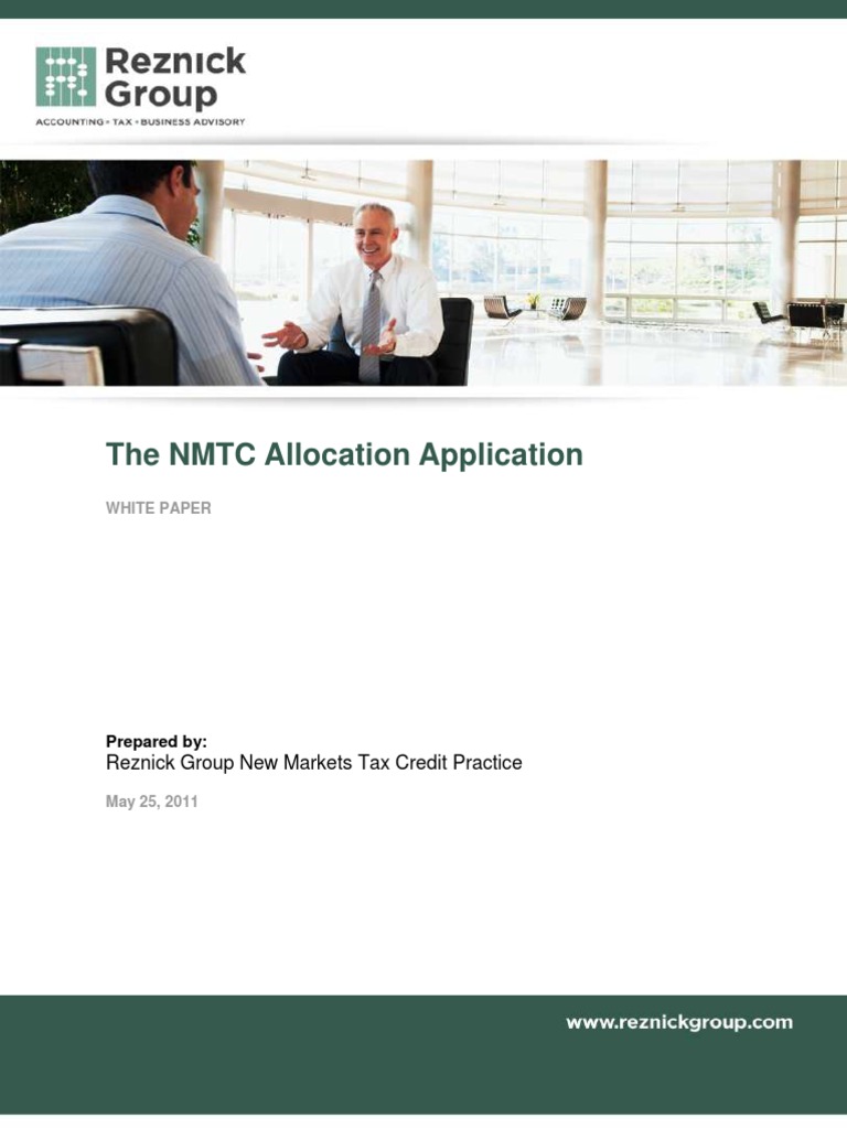 NMTC Allocation Application Guide | PDF | Investing | Strategic Management