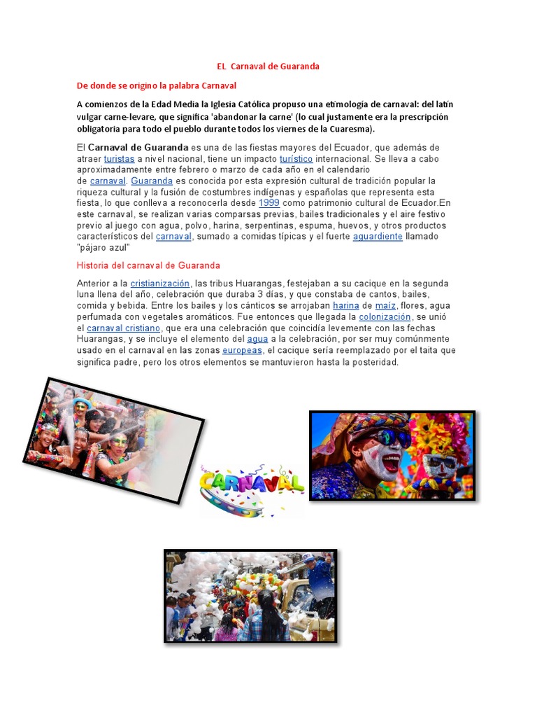 EL Carnaval de Guaranda | PDF
